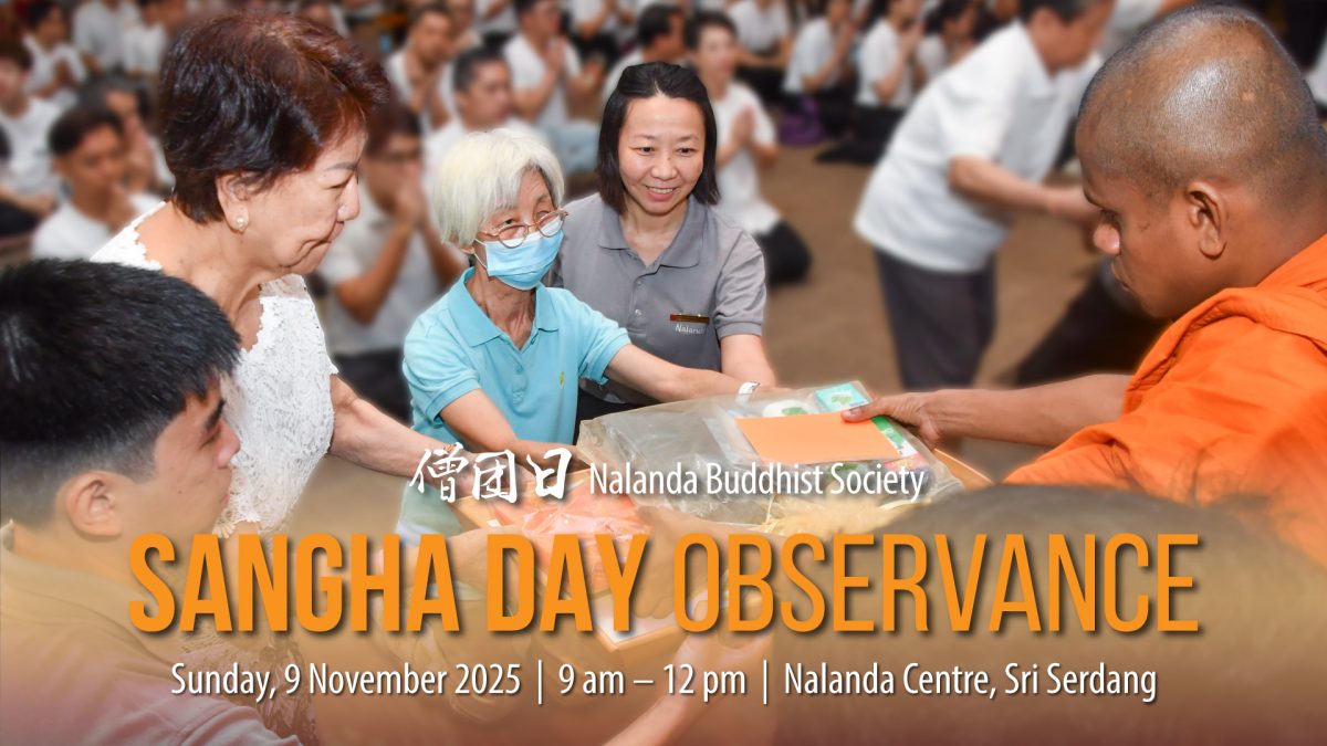 Sangha Day at Nalanda Centre this Sunday – Nalanda Buddhist Society